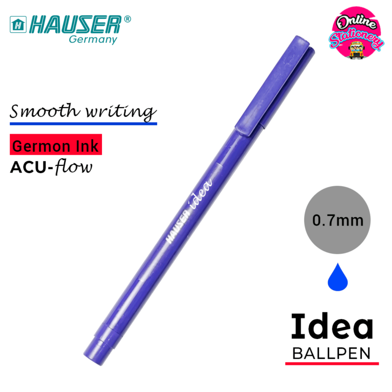 Hauser Idea Smooth Ballpen Blue Ink 10PCS - online Stationery Shop Pakistan