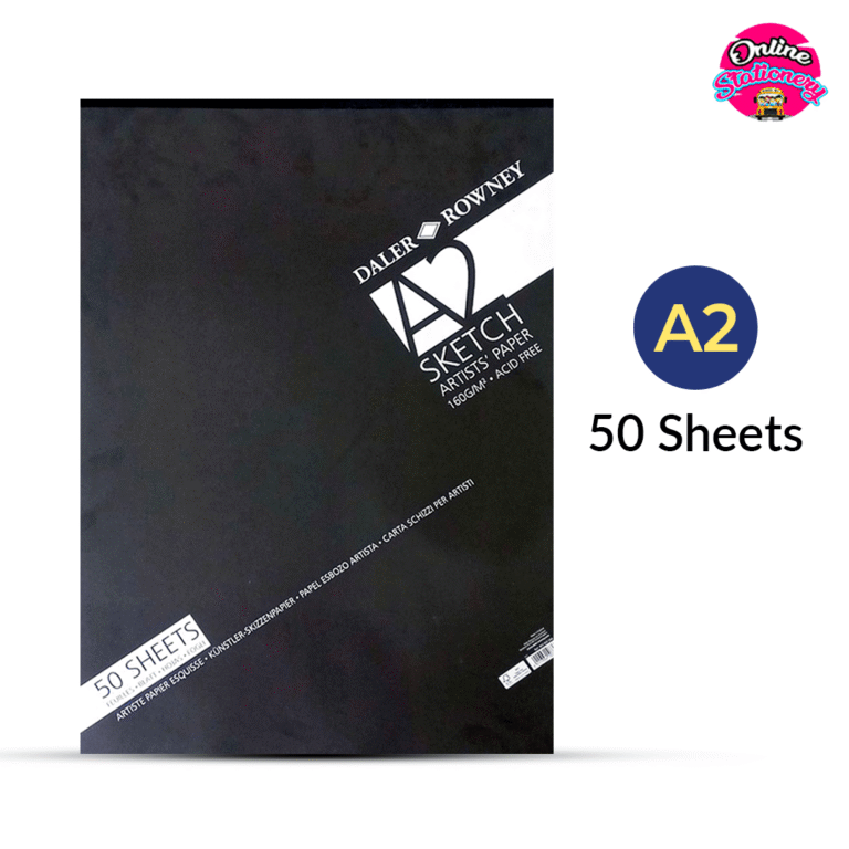 Daler Rowney Artist Sketch Pad Sketchbook 50 Sheets, 160gsm A2 Size ...
