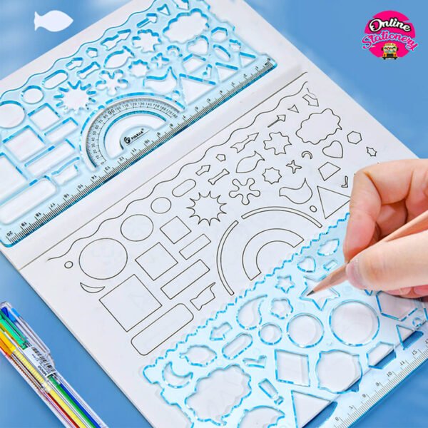Geometric Drawing Plastic Clear Ruler Scale For Architecture, Office ...